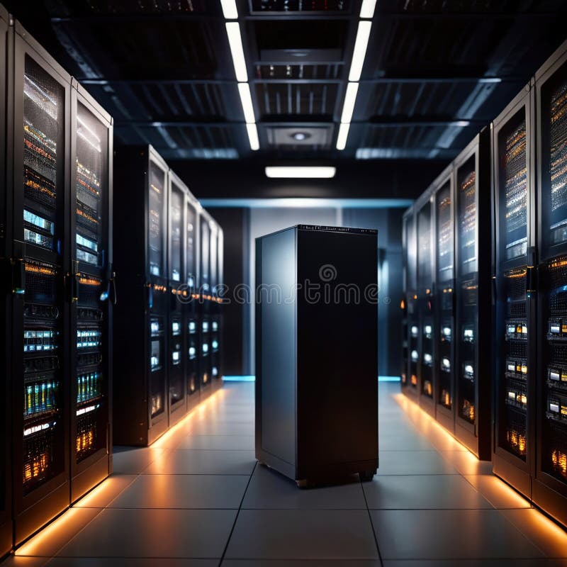 High Tech Computer Server Room Housing Centralized Information ...