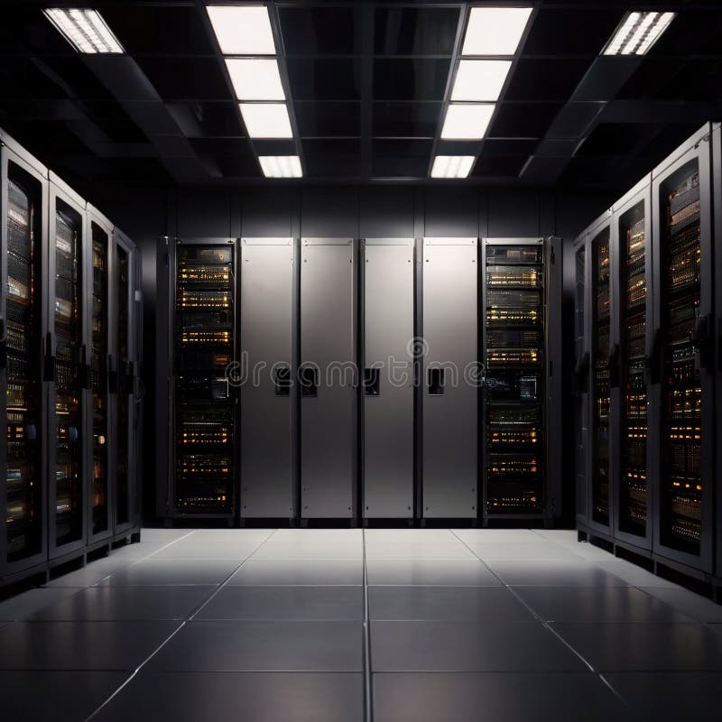 High Tech Computer Server Room Housing Centralized Information ...