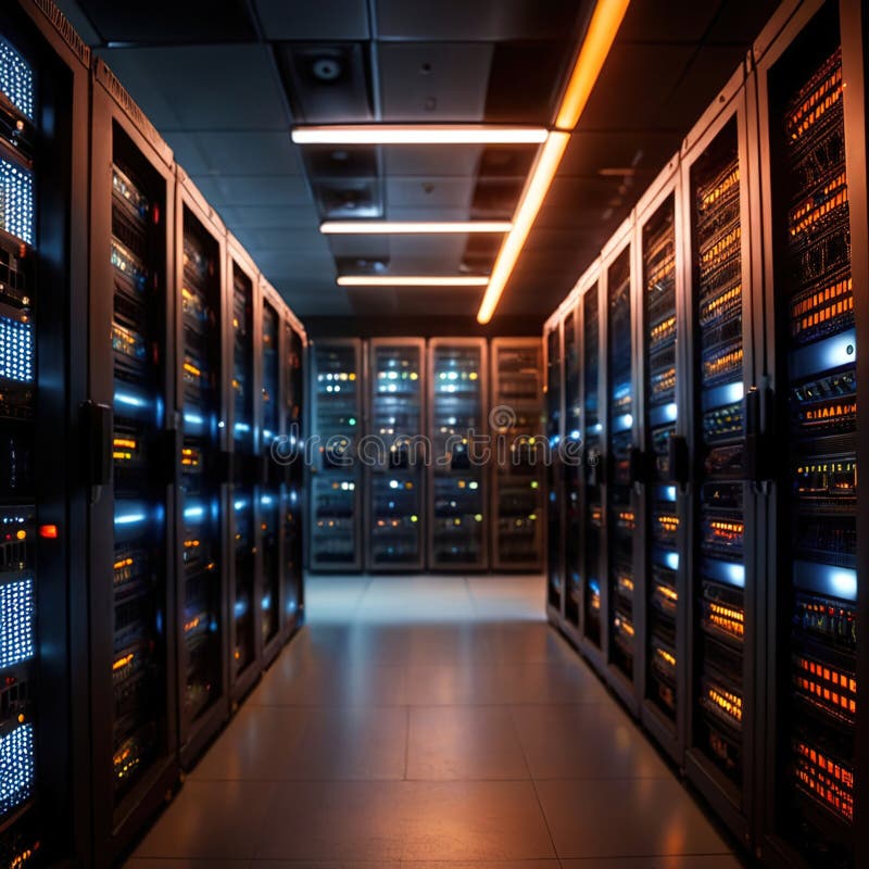 High Tech Computer Server Room Housing Centralized Information ...