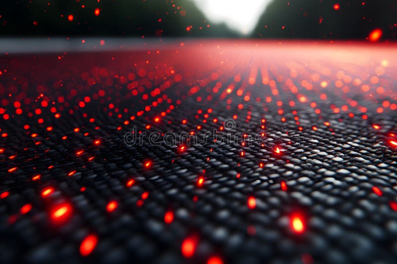Abstract Glow on Asphalt: Futuristic Driving Concept for Technology ...