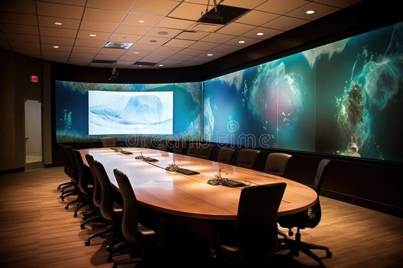 High-tech Conference Room with Interactive Whiteboards Stock ...