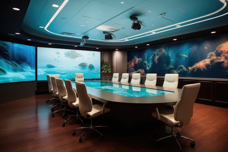 High-tech Conference Room with Voice-activated Controls Stock ...