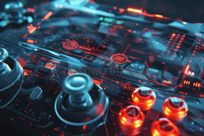 Advanced AI Gaming Console stock illustration. Illustration of modern ...