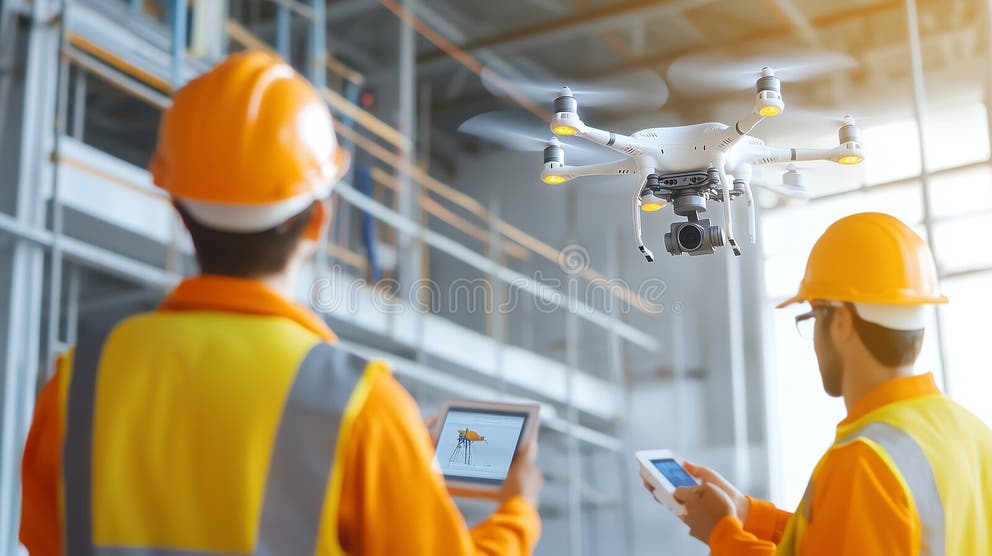 High-Tech Construction Site at Dusk: a Fusion of Innovation and ...