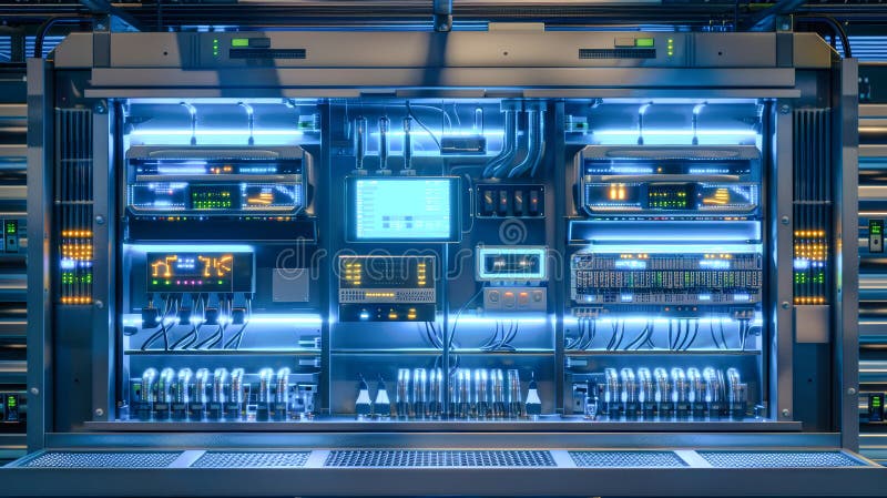 A High-tech Control Cabinet Showcases Interconnected Wiring and ...