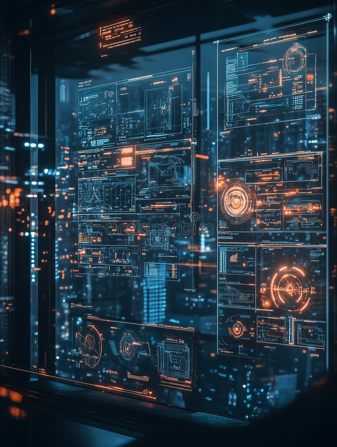 Control Center Displaying Interconnected Smart City Data and Analytics ...