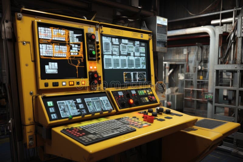 High-tech Control Panel for Warehouse Robots Stock Illustration ...