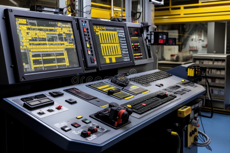 High-tech Control Panel for Warehouse Robots Stock Illustration ...
