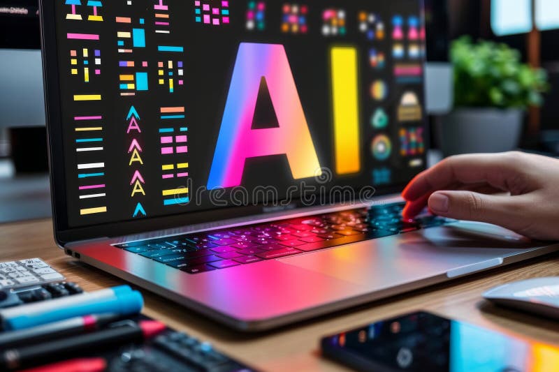 High Tech Control Room with AI Interface and Digital Displays ...