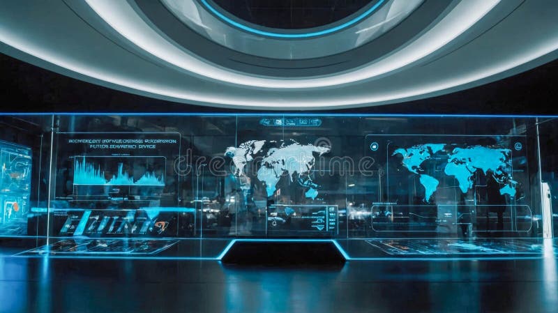 High-tech Control Room with Large Digital Screens and Modern Design ... High-tech Control Room with Large Digital Screens and Modern Design ...