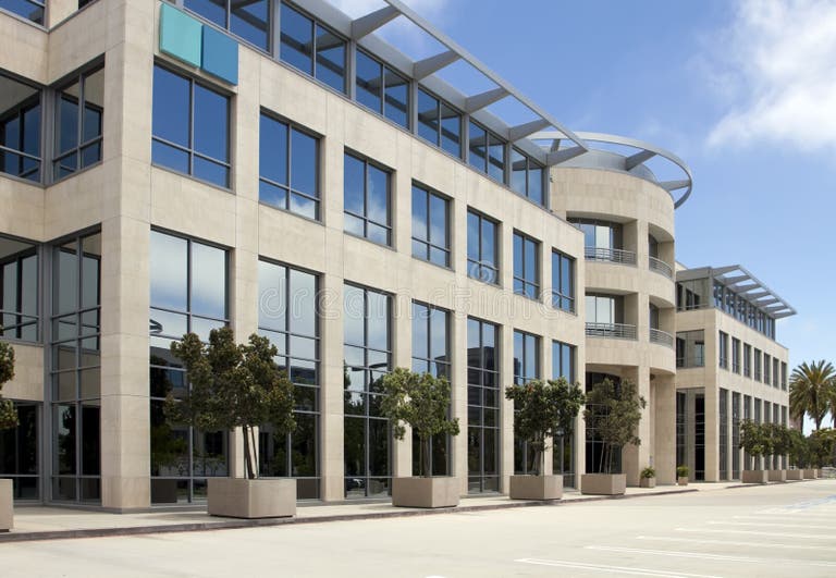 High Tech Corporate Office Building in California Stock Image - Image ...