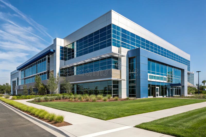 High Tech Corporate Office Building in California. Modern High Tech ...