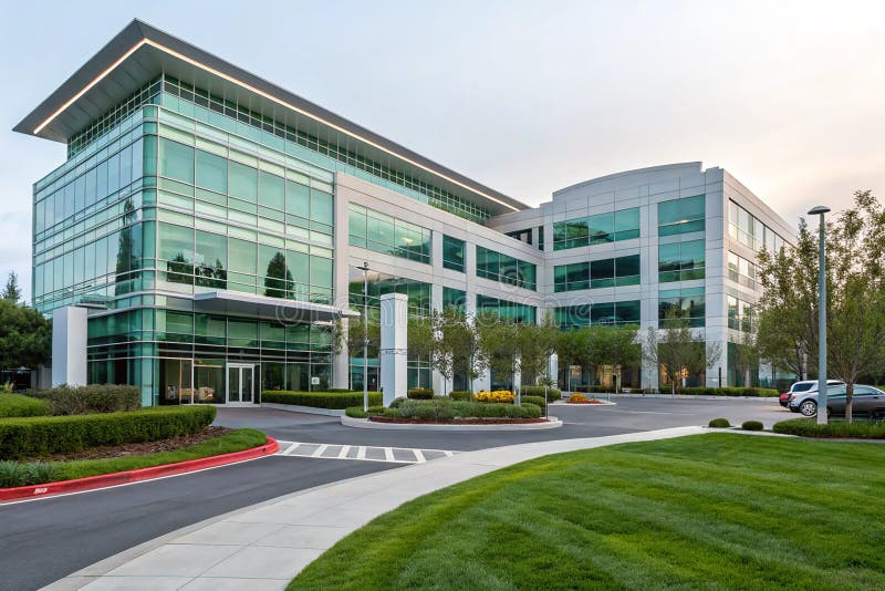 High Tech Corporate Office Building in California. Modern High Tech ...