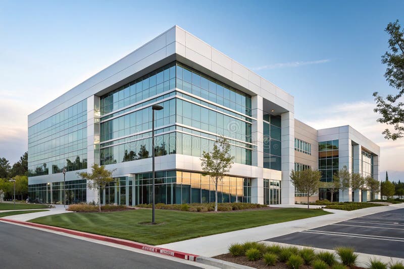 High Tech Corporate Office Building in California. Modern High Tech ...