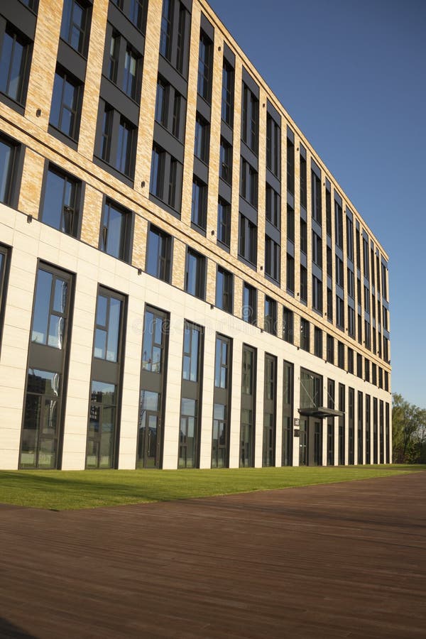 High Tech Corporate Office Building Exteriors. Building Profile Stock ...