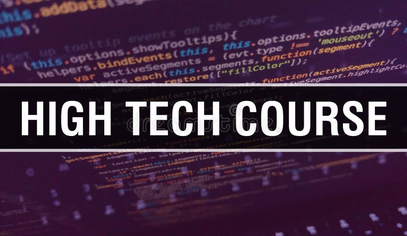 High Tech Course With Binary Code Digital Technology Background ...
