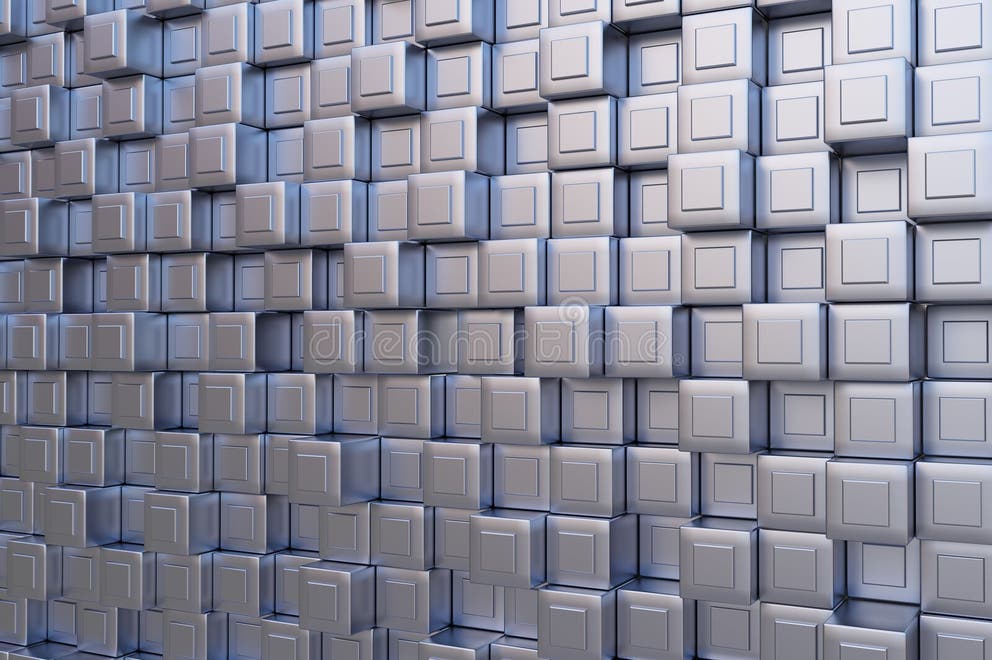 High tech cube stock photo. Image of modern, silver, shape - 64694874