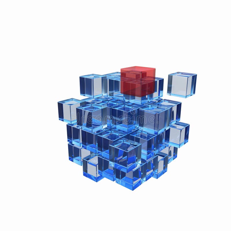 High tech cube figure stock image. Image of rendering - 66497307