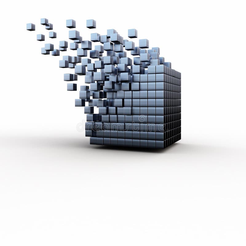 High tech cube stock illustration. Illustration of blue - 64694998