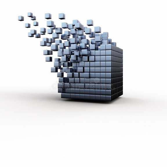 High tech cube stock illustration. Illustration of blue - 64694998