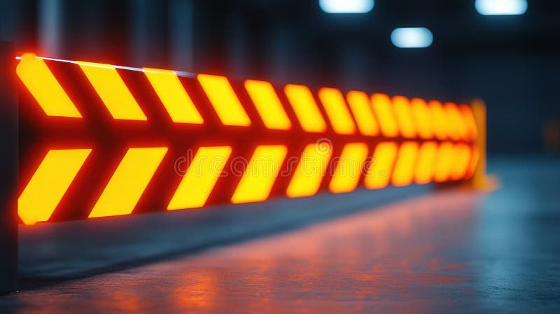 High-tech Customs Barrier Symbolizing Trade Restrictions Stock Photo ...