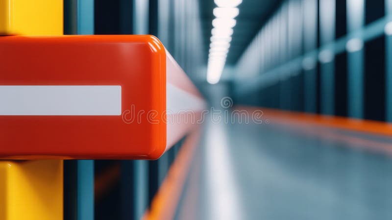 High-tech Customs Barrier Symbolizing Trade Restrictions Stock Image ...