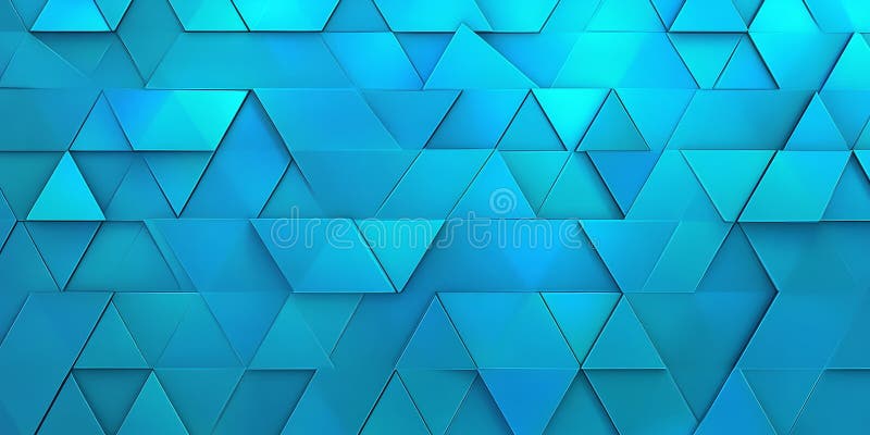 High-tech Cyan Background with a Triangular Block Structure. a Wall ...