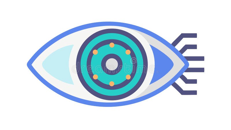 High-Tech Cybernetic Eye with Digital Target Interface Vector, Vector ...