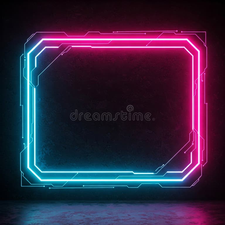 High-Tech Neon Circuit stock illustration. Illustration of high - 366286665
