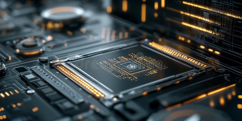 High-tech Cybersecurity Concept Showcasing Chaos in Network ...