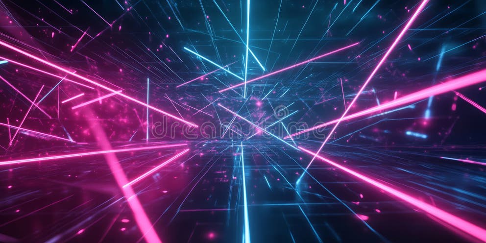 A High-tech 3D Abstract Background Featuring a Floating Web of ...
