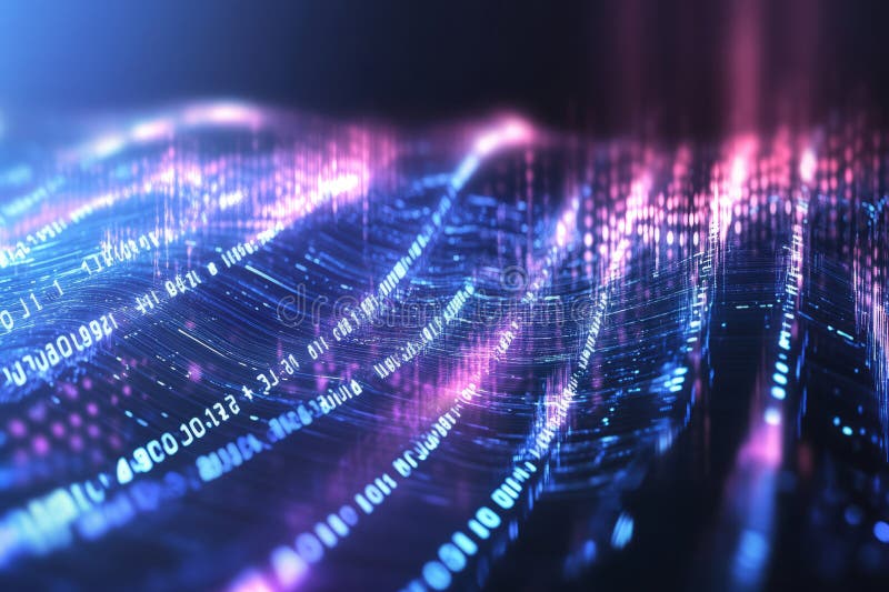 A High-tech 3D Abstract Background Featuring a Seamless Cascade of ...