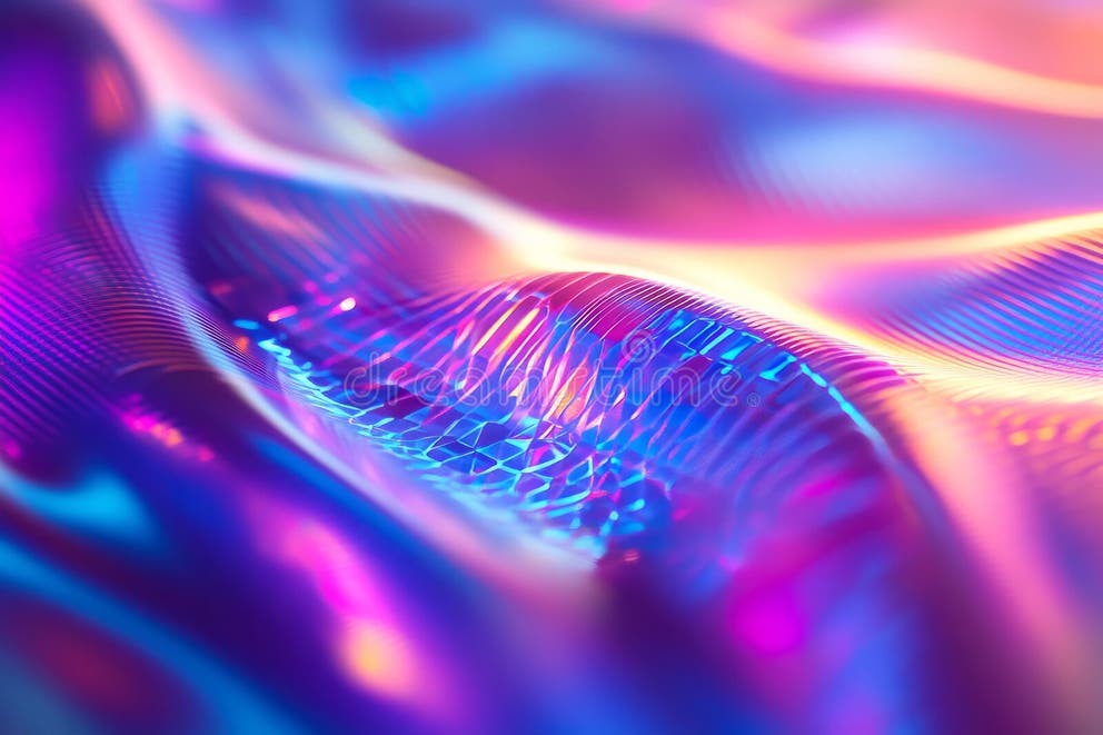 A High-tech 3D Abstract Background Showcasing an Endless Array of Interlocking Neon Prisms and ...