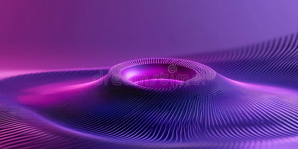 A High-tech 3D Background Showcasing a Floating Data Core, Pulsating ...