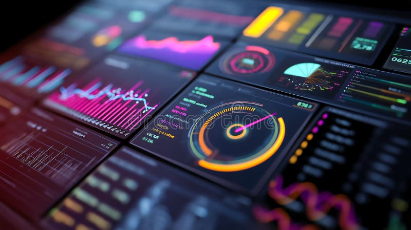 Futuristic Pension Fund Management 3D Dashboard with Neon Highlights ...