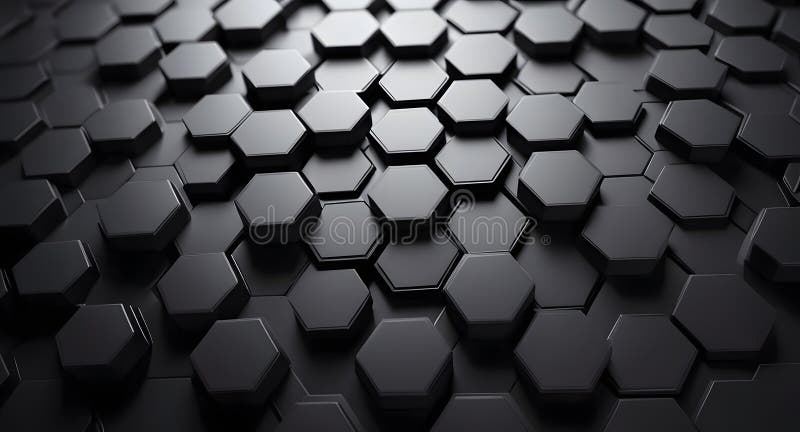 High-tech Dark Hexagon Pattern Background, Suitable for Gaming and Tech ...