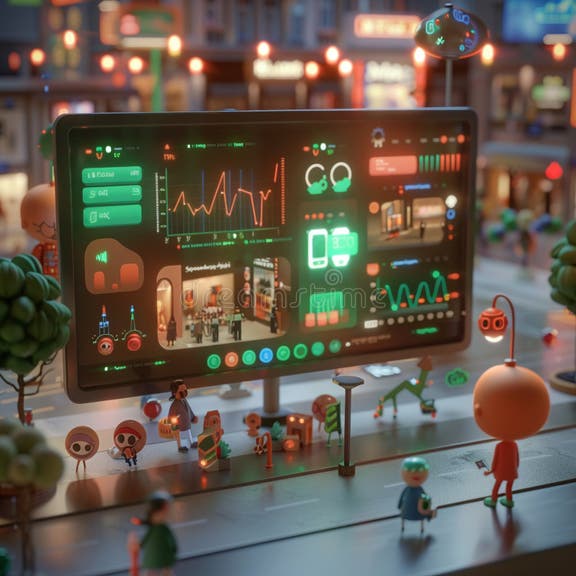 High-tech Dashboard Displaying Analytics of Retail Foot Traffic ...