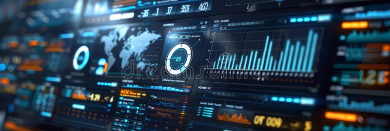 A High-tech Dashboard Displaying Real-time Data on ESG Metrics, Stock ... A High-tech Dashboard Displaying Real-time Data on ESG Metrics, Stock ...