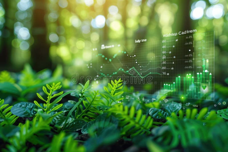 High-tech Dashboard Tracking Corporate Carbon Offset Contributions and ...