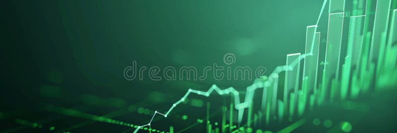 High-tech Data Analysis with Green and Orange Line Charts on a Dark ...