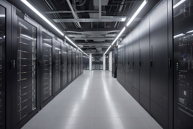 High-tech Data Center, with Advanced Security Systems and Redundant ...
