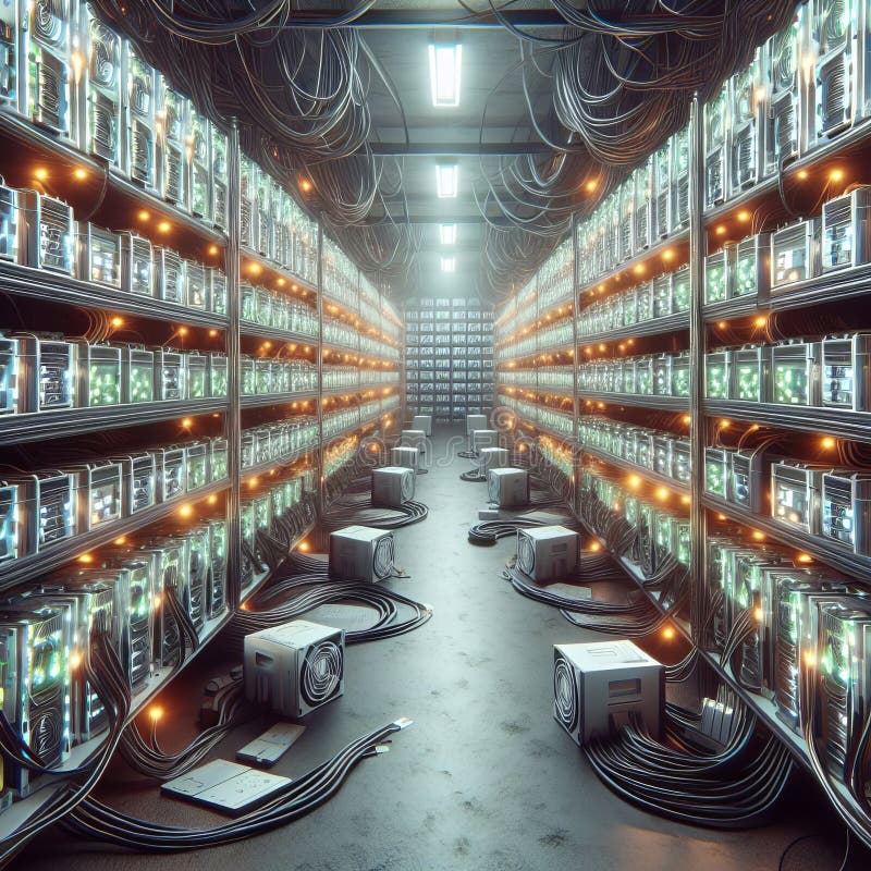 High-Tech Data Center Aisle with Server Equipment Stock Photo - Image ...