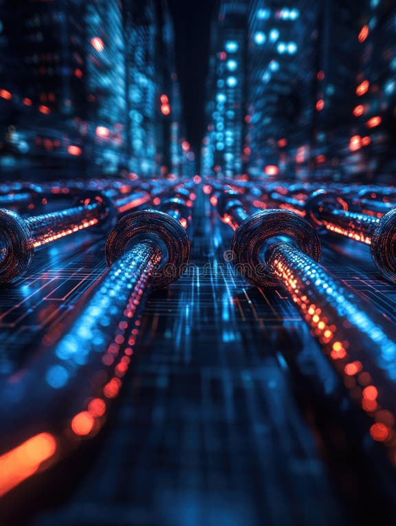 High-Tech Data Center with Cryptocurrency Mining Stock Image - Image of ...