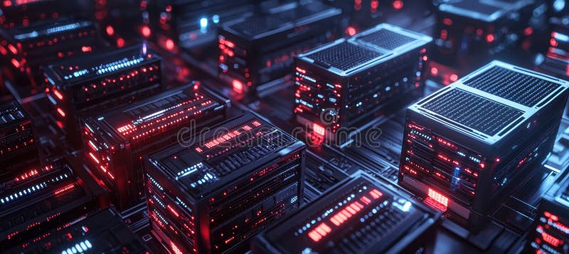 High-Tech Data Center: Dynamic Atmosphere with Sleek Server Design for ...