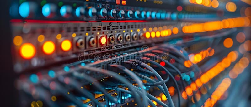 High-Tech Data Center: Futuristic Servers and Precision Cabling ...