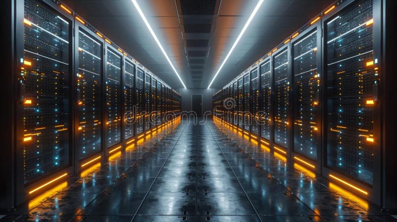 High-tech Data Center - Generative Ai Stock Illustration - Illustration ...