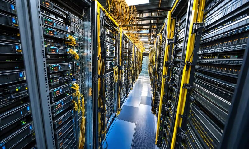 Precision in Modern Technology: Data Center Dynamics Stock Video ...