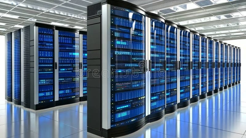 High Tech Data Center Showcasing Advanced Technology with Organized ...