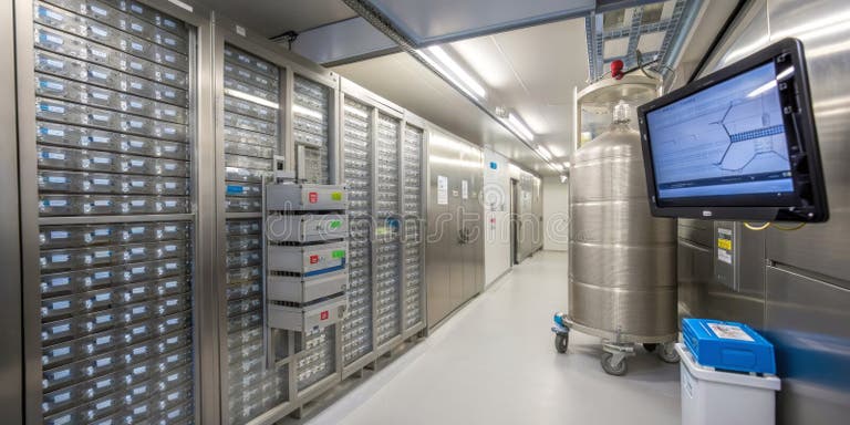 High-tech Data Storage Facility Featuring Advanced Storage Systems and ...