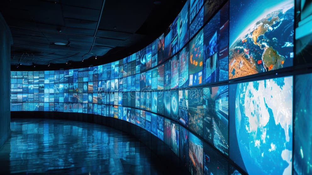 The High-tech Data Wall.AI Generated Image Stock Photo - Image of wall ...